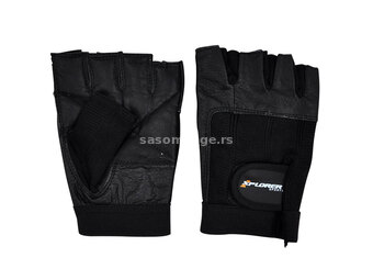 Fitnes rukavice Xplorer crne koža L 06638
