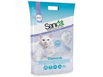 Sanicat silikonski posip za mačke Diamonds 5L