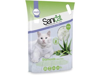 Sanicat silikonski posip za mačke Diamonds Aloe Vera 5L