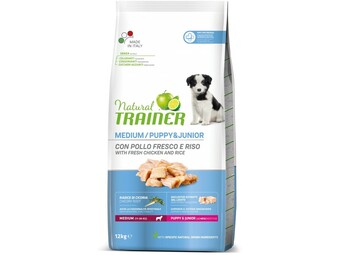 Trainer Natural hrana za pse Piletina Medium Puppy&amp;Junior 12kg