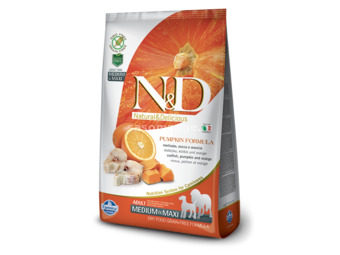 N&amp;D Bundeva hrana za pse - Bakalar i narandža (Adult, Medium &amp; Maxi) 12kg