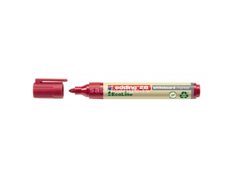 Marker za belu tablu E-28 1,5-3mm EcoLine, zaobljeni Edding crvena