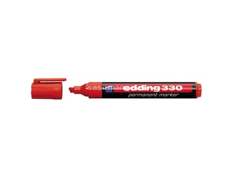 Marker permanent 330 1-5mm, kosi vrh Edding crvena