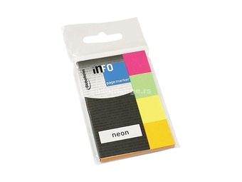 Blok samolepljiv 20x50mm 4x50L Info Notes 5670-89 neon-sortirano blister