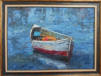 Barka, Ivan Milovanovic Vanja, ulje na platnu, sa 61×81 cm, bez 50×70 cm