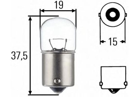 Sijalica 12V 10W HELLA Long Life - 8GA002071-341 - R10W BA15S