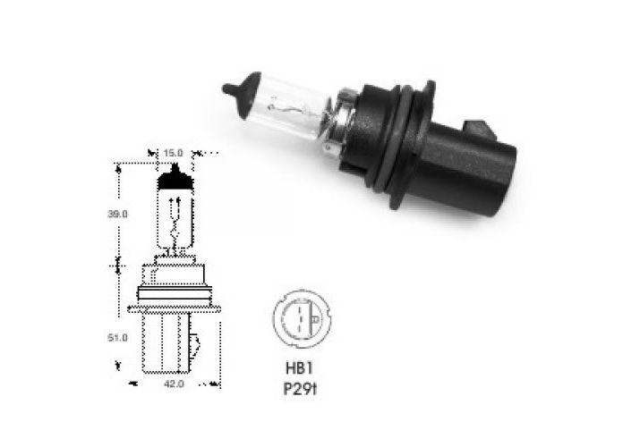 Sijalica HB1 12V 65/45W P29T LUCAS LLB9004