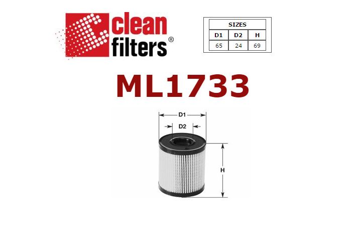 Filter ulja XE530 Clean Filter ML1733