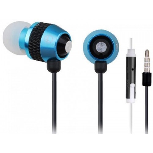 MP3 slušalice sa mikrofonom , BLUE (1x3,5mm) Gembird MHS-EP-002 Metal