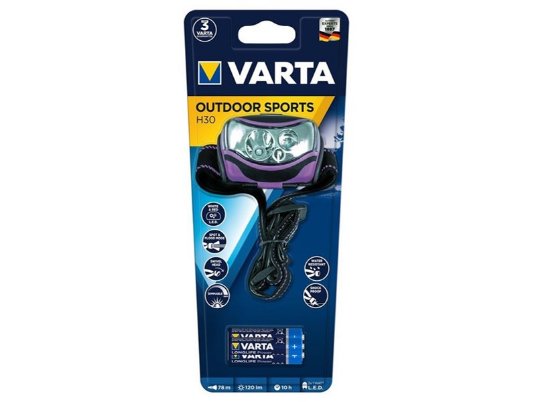 Varta LED lampa Outdoor Sports Head Light H30, AAA, 18630