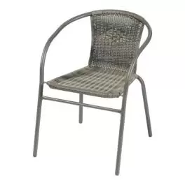 Baštenska stolica BRAVA čelik/ratan grey
