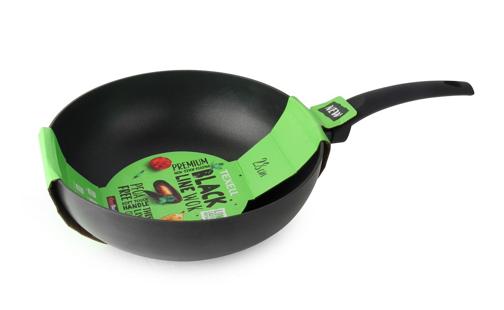 TIGANJ WOK TEXELL BLACK LINE 28 CM TPBL-W28