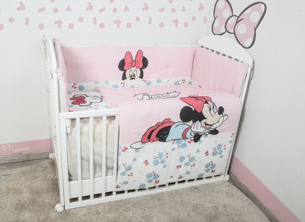 BEBI POSTELJINA SA OGRADICOM MINNIE