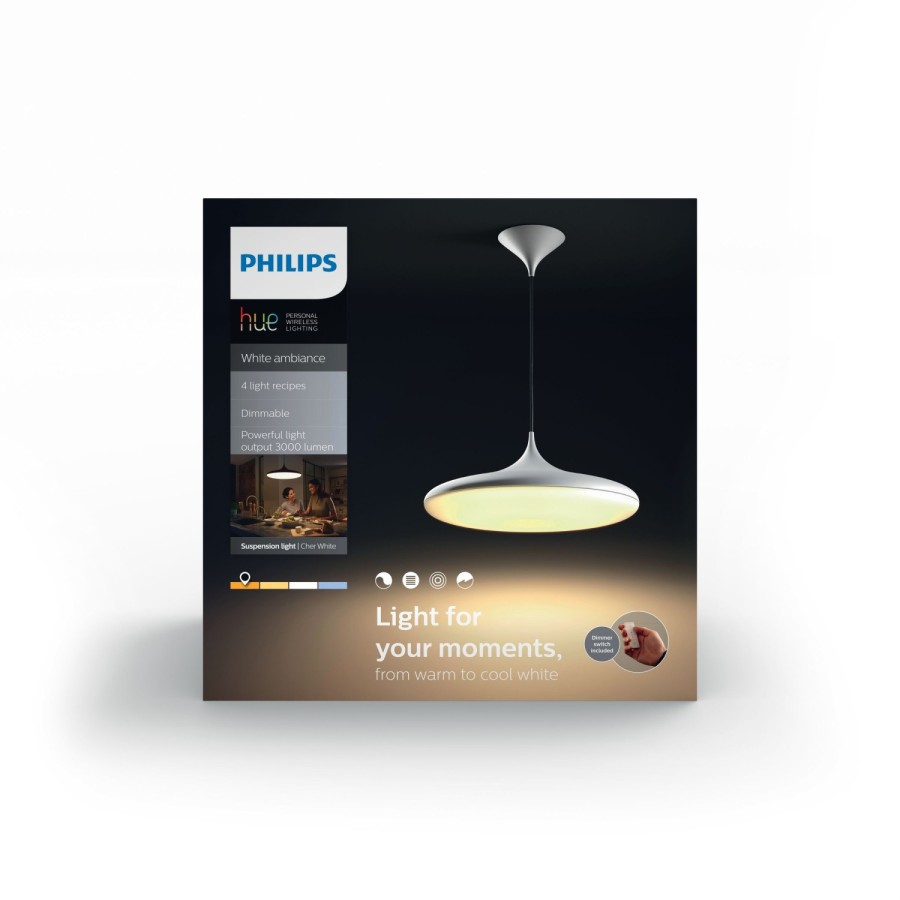 Philips Connected Luminaires Cher Hue visilica - luster LED beli