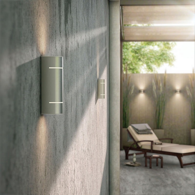 Sunset zidna spoljašnja svetiljka inox 2x1W SELV