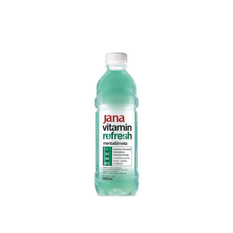 Jana Vitamin voda refresh menta limet 0.5l jana vitamin