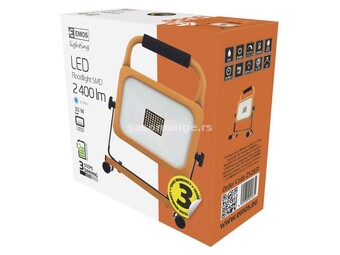 Led Reflektor Emos Punjivi 30W Cw Aluminijum Ip54 Zs2831