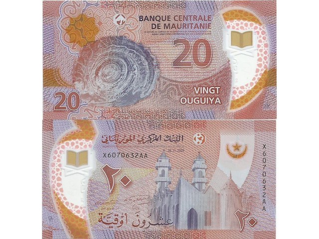 Mauritania 20 ougiya 2020 (2021) UNC Polymer