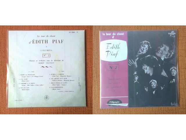 EDITH PIAF - Le Tour De Chant Edith Piaf No2 (10inchLP)