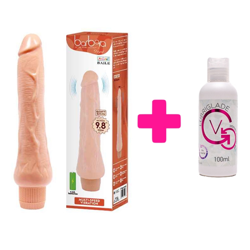 Realistični vibrator boje kože i Lubrikant