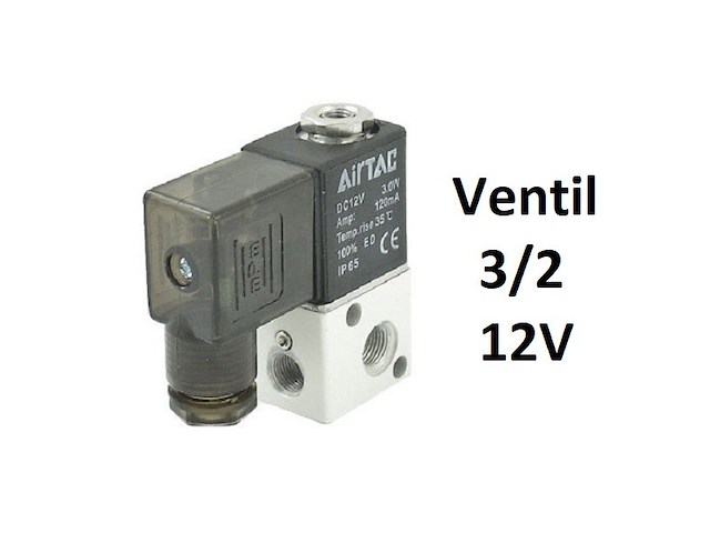 Pneumatski elektromagnetni ventil - 3/2 - 12V - 1/8`