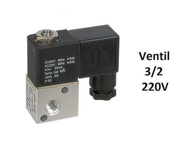 Pneumatski elektromagnetni ventil - 3/2 - 220V - 1/8`