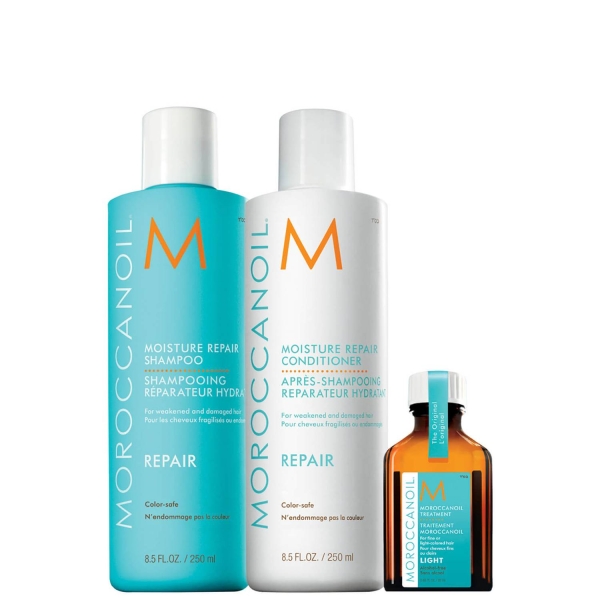 Moroccanoil Repair Trio šampon 250ml + regenerator 250ml + tretman light 25ml