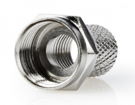 Gembird F male connector for RG6 cable, 6.6mm, zinc,with water proof ring - min.25kom (8) CON-FC-001RING **