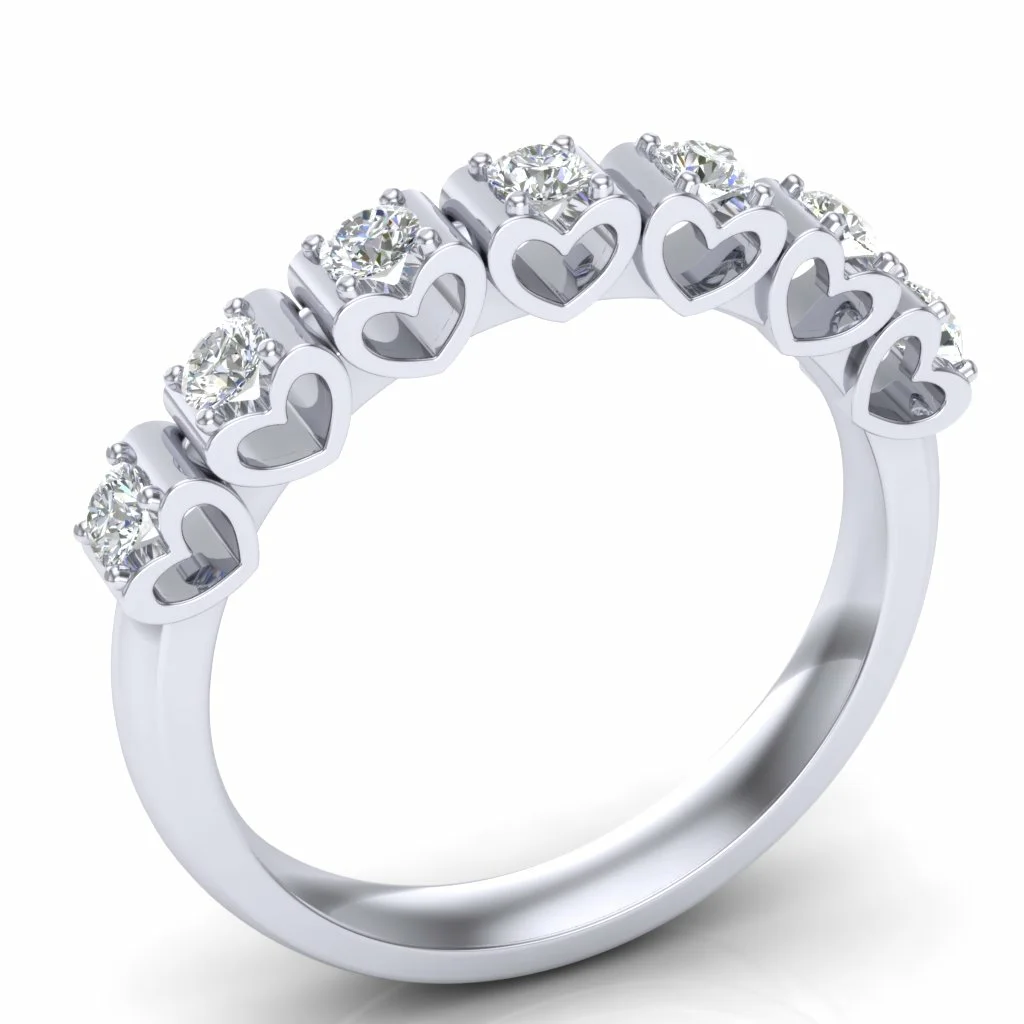 Dijamantski prsten sa srcima Xkp0475