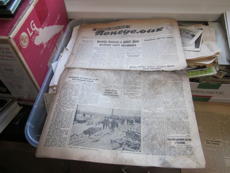 Novo vreme ponedeljak Beograd 1943 Nedic propaganda