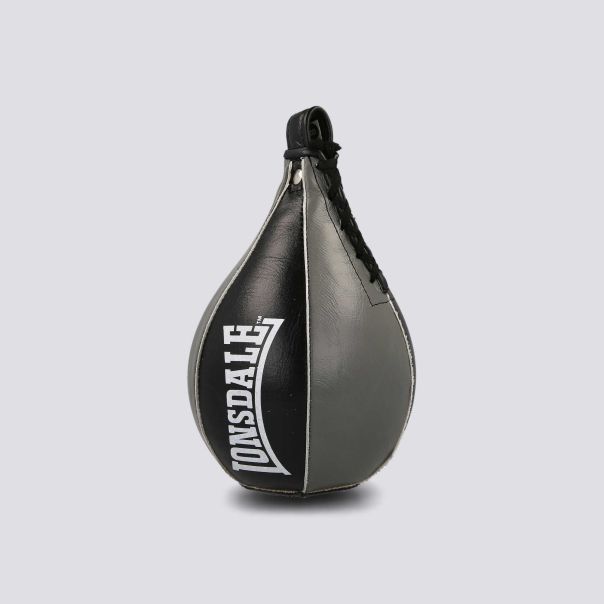 LONSDALE Lopta za boks lnsd leather speedball 73 blk/grey