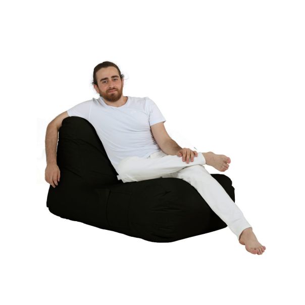 ATELIER DEL SOFA Baštenski lazy bag - ležaljka Trendy, crna
