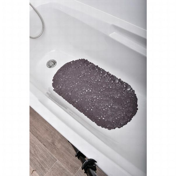 TENDANCE Guma za kadu 69 x 36 cm pvc sivo smeđa bubbles