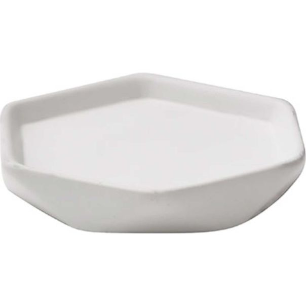 TENDANCE Posuda za sapun Dijamant 2x11,5 cm keramika, bela