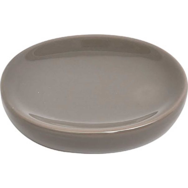 TENDANCE Posuda za sapun Dolomit 12,5x9,5x3 cm keramika, sivo smeđa