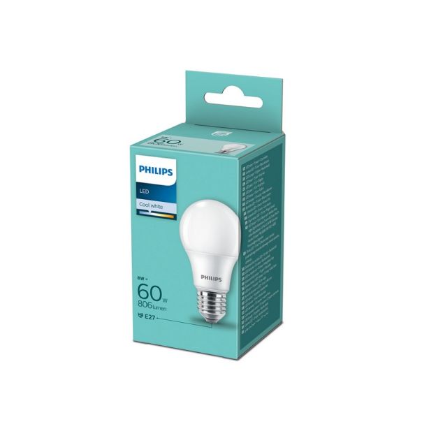 PHILIPS LED sijalica 8W (60W) A60 E27 CW 230V FR ND 1PF/6 DISC