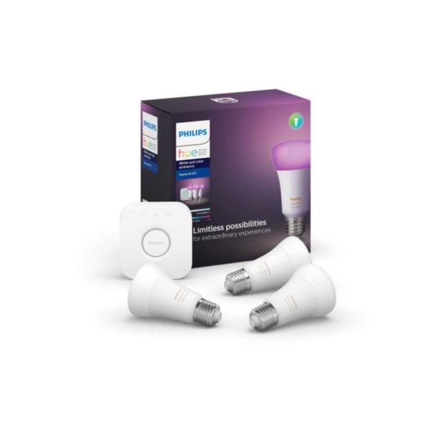 PHILIPS LED HUE sijalica RGB SET 3/1 9W (60W) A60 E27 + BRIDGE