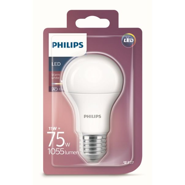 PHILIPS LED sijalica 11 W (75 W) A60 E27 WW 230V mat