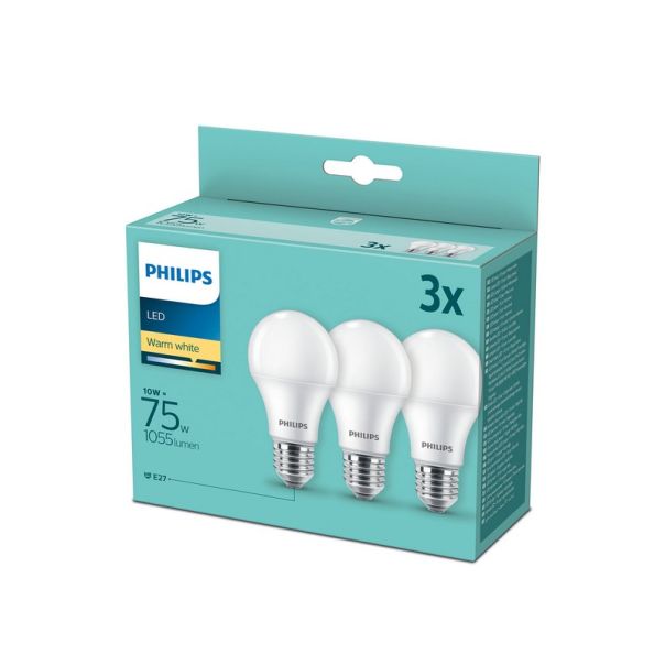 PHILIPS LED sijalica 10W (75W) A60 E27 WW FR ND 3PF/6 DISC