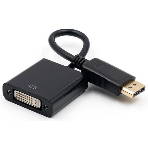 E-GREEN Adapter DisplayPort (M) - DVI (F) crni