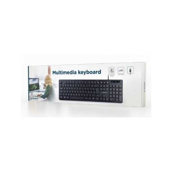 GEMBIRD KB-MCH-04 * Multimedijalna tastatura, chocolate, USB, US layout, Slim black (399)