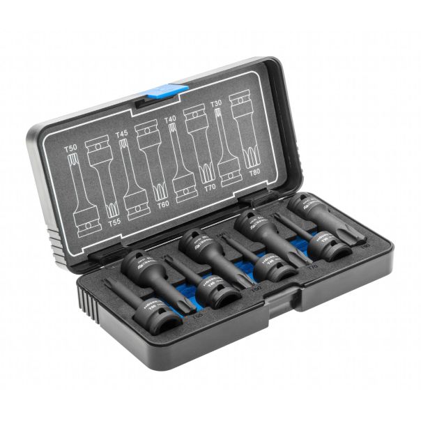 HOGERT Set udarnih nasadnih ključeva 1/2" Torx