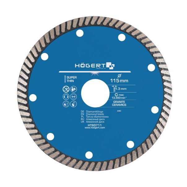 HOGERT Rezni dijamantski disk 115 mm super tanak