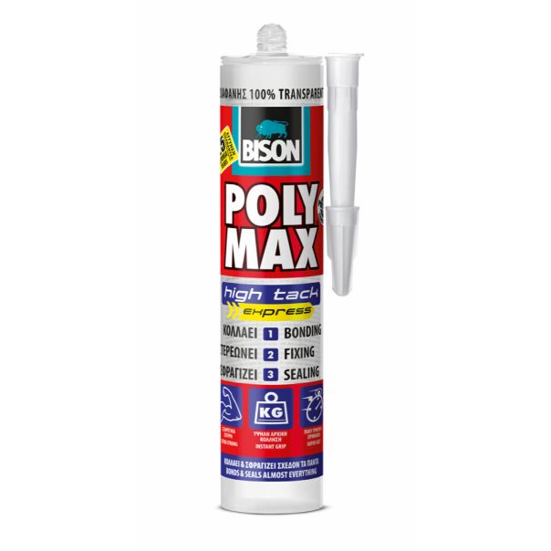 BISON Poly Max High Tack Transp Crt 300G 256918