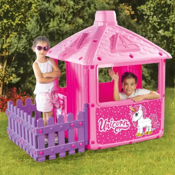 Kućica za decu Dolu City House sa ogradom – Unicorn 025111