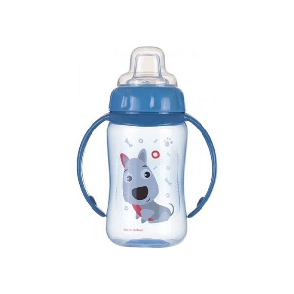 CANPOL Flašica/šolja sa kljunom i ručkama 56/512 "Happy Animals - Training" 320 ml - "Kuca"