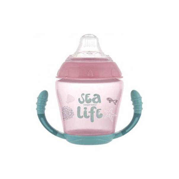 CANPOL Šolja 230 ml - "Sea Life" pink boje