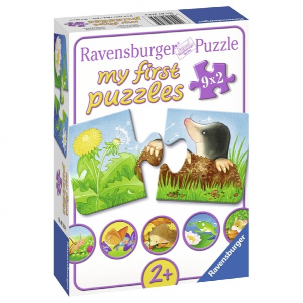 Ravensburger puzzle (slagalice) - Moje prve puzzle, 9 u 1, Sitne životinje