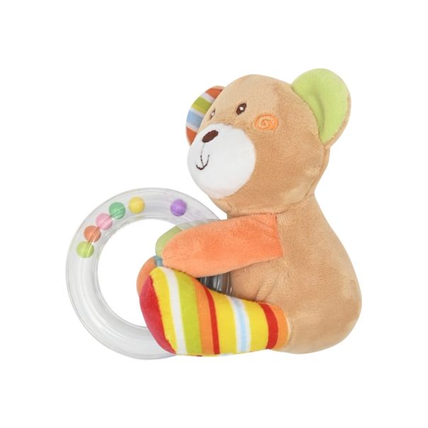 LORELLI Plišana igračka sa zvečkom - Medved