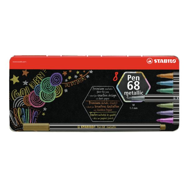 STABILO Flomasteri Pen Metallic box, set 1/8